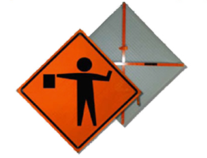 48"x48" Roll-Up Construction Sign - Road Safety LLC